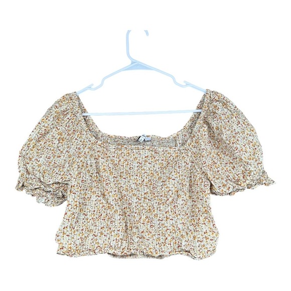 Madewell | Tops | Madewell Womens M Medium Hopewell Piff Sleeve Crop ...